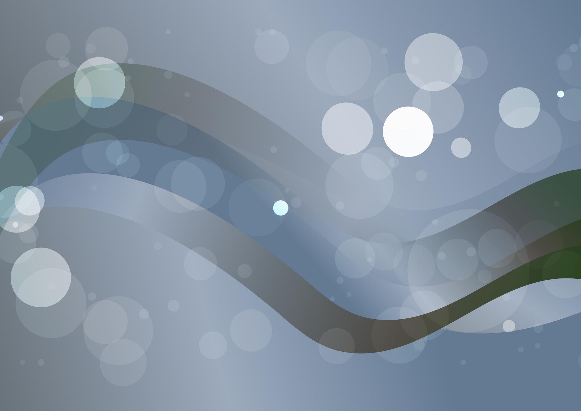 Abstract Blue and Gray Wave Background with Bokeh