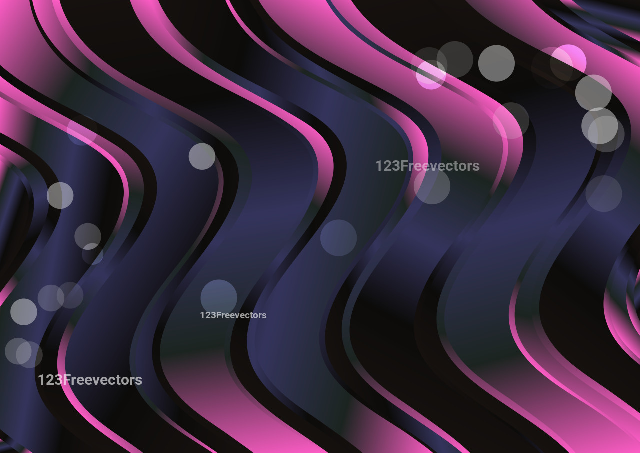 Black Pink And Blue Gradient Vertical Wavy Background