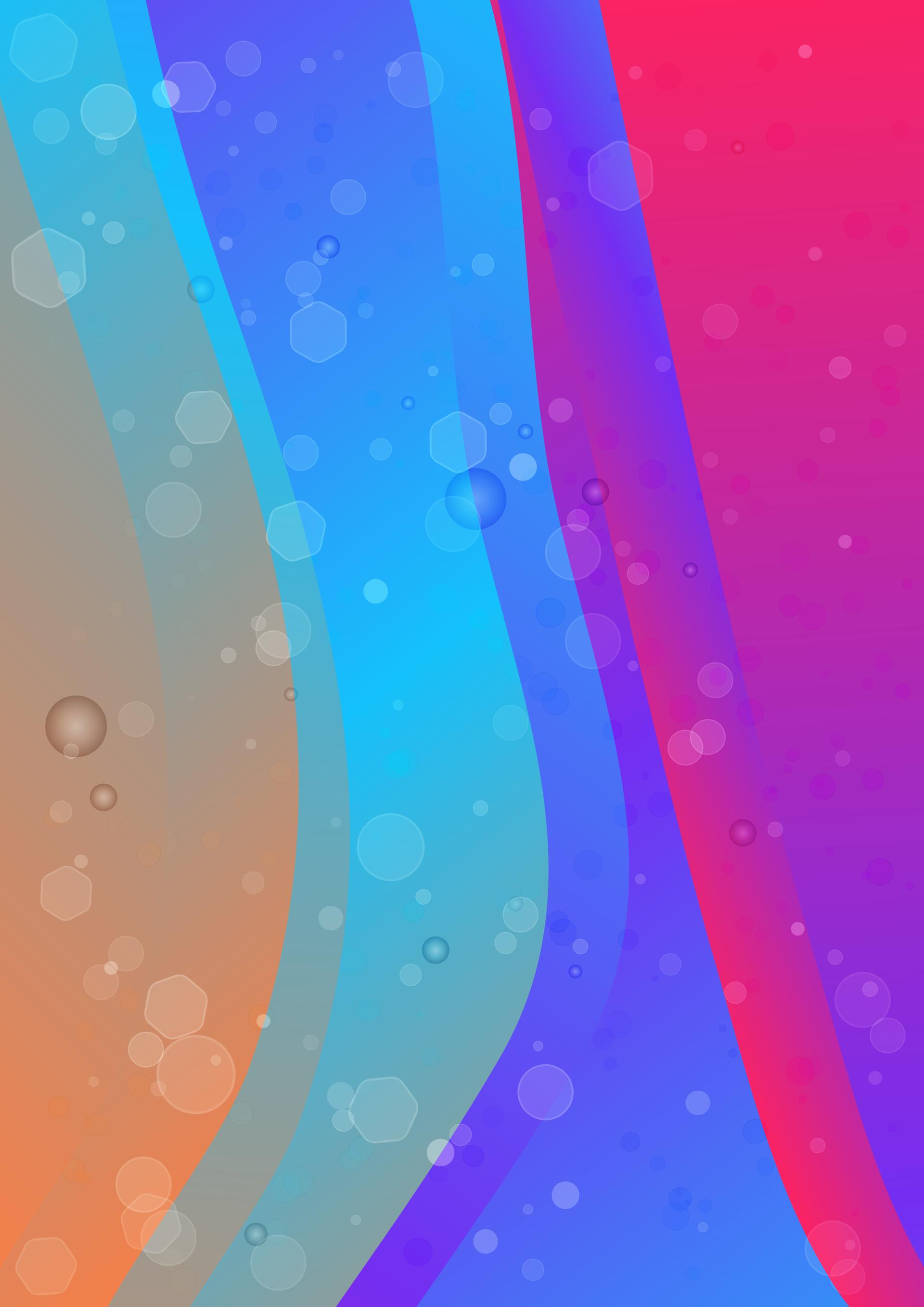 Pink Blue And Orange Abstract Gradient Vertical Wave Background