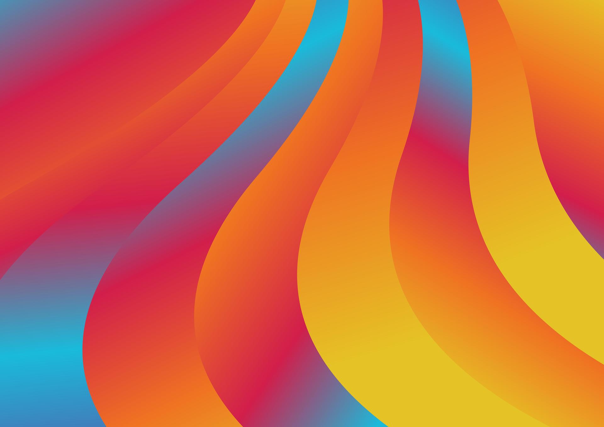 Pink Blue And Orange Abstract Gradient Vertical Wavy Background