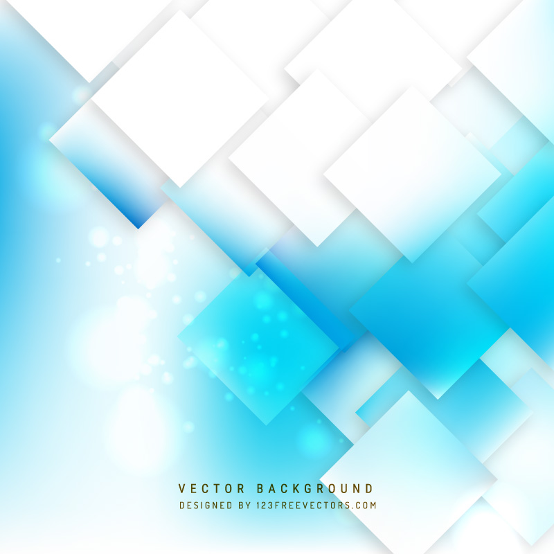 Blue White Geometric Square Background