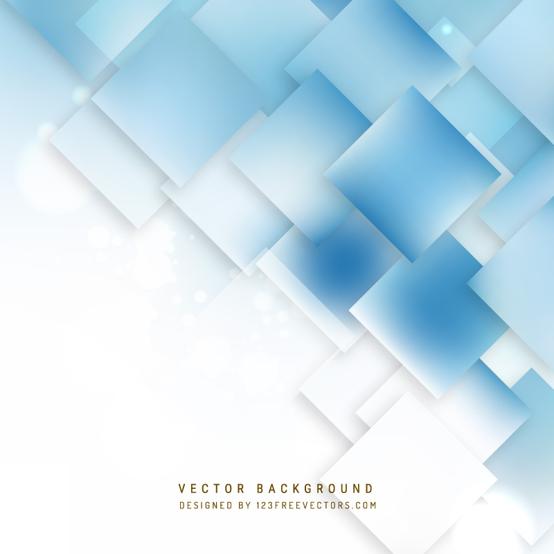 Blue White Square Background Design