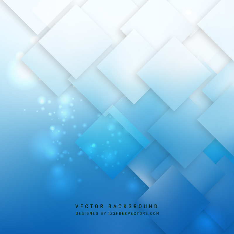 Abstract Blue Square Background Design