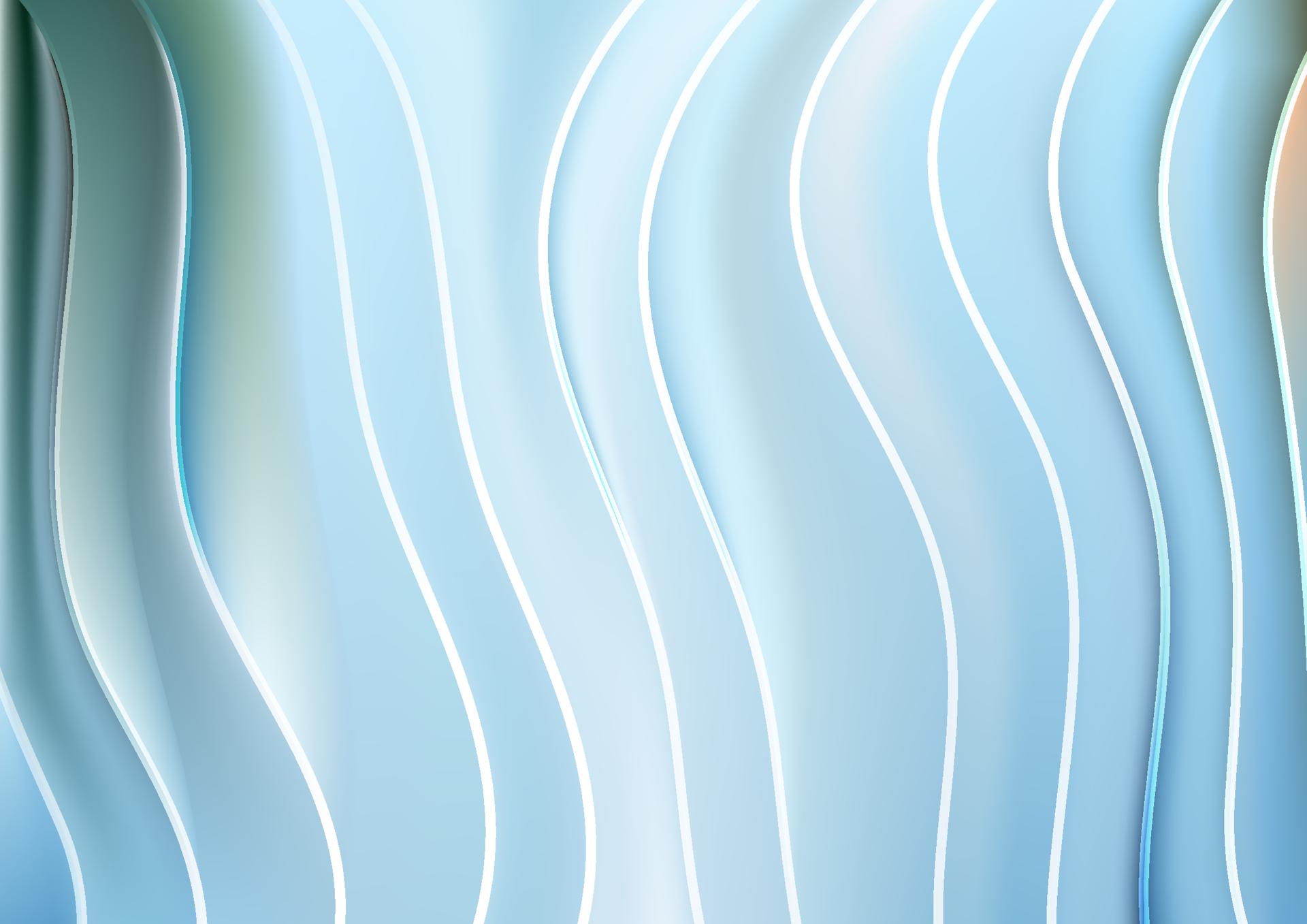 Abstract Light Blue 3D Wave Lines Background