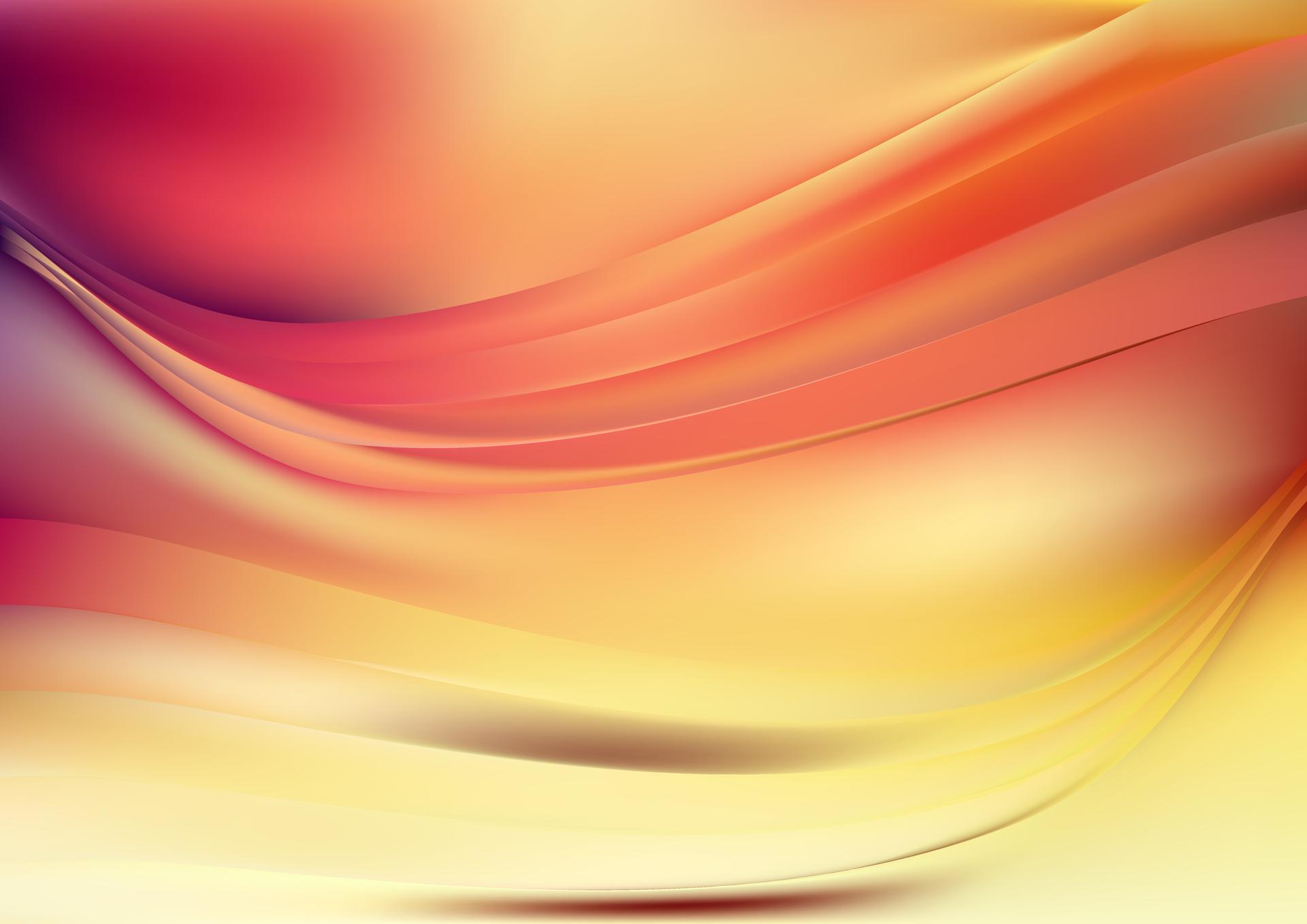Abstract Glowing Orange Wave Background