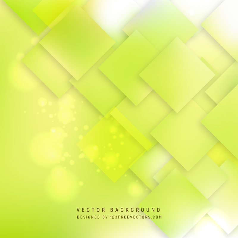 Yellow Green Geometric Square Background