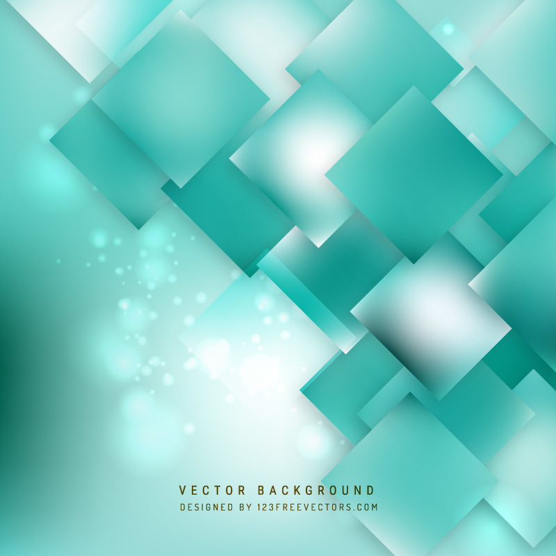 Abstract Turquoise Geometric Square Background