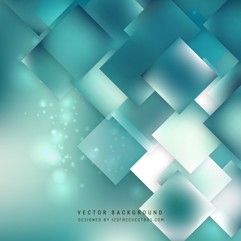 Abstract Turquoise Square Background Template