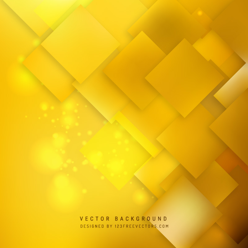 Abstract Yellow Geometric Square Background