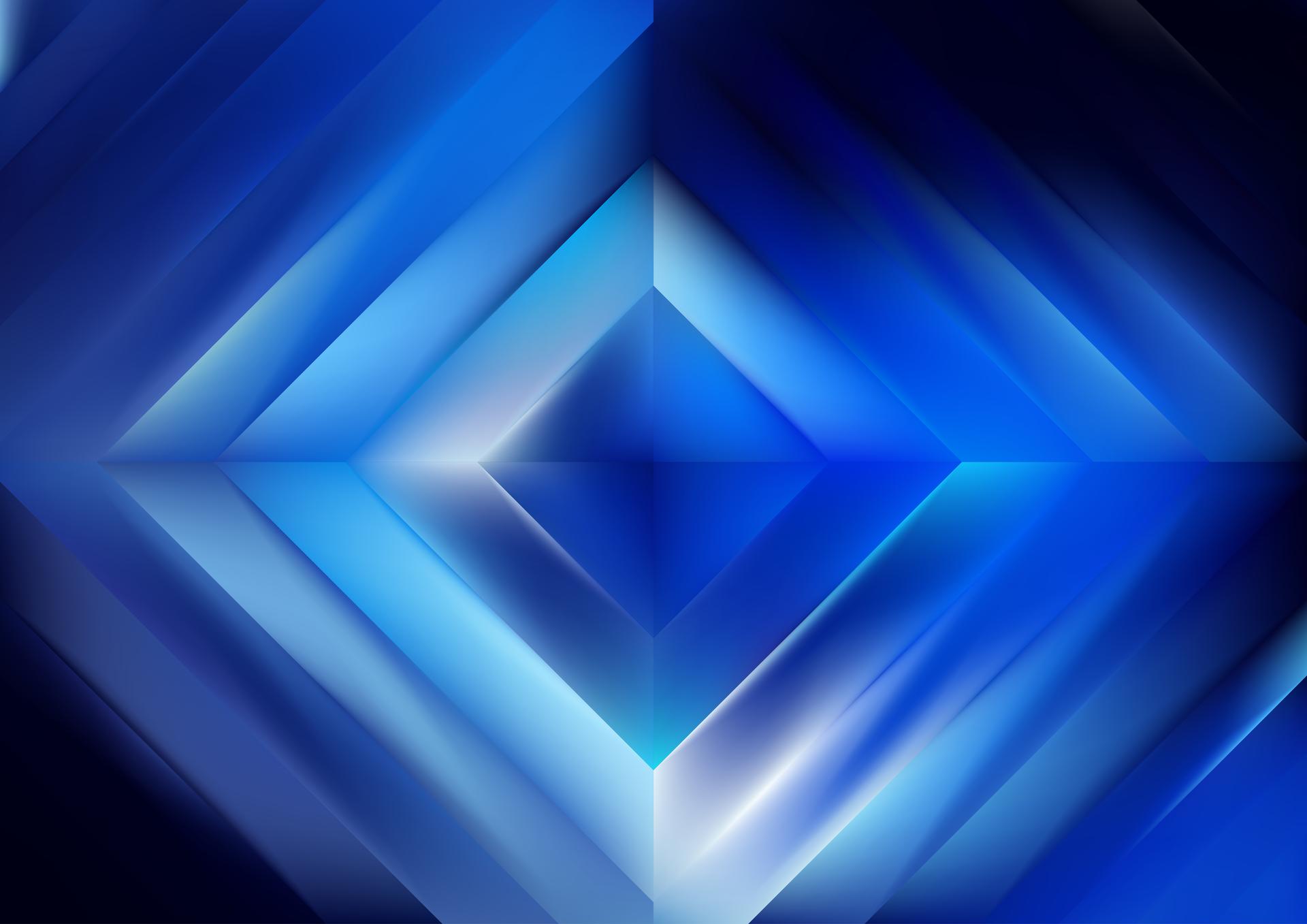 Blue Black and White Concentric Rhombus Background