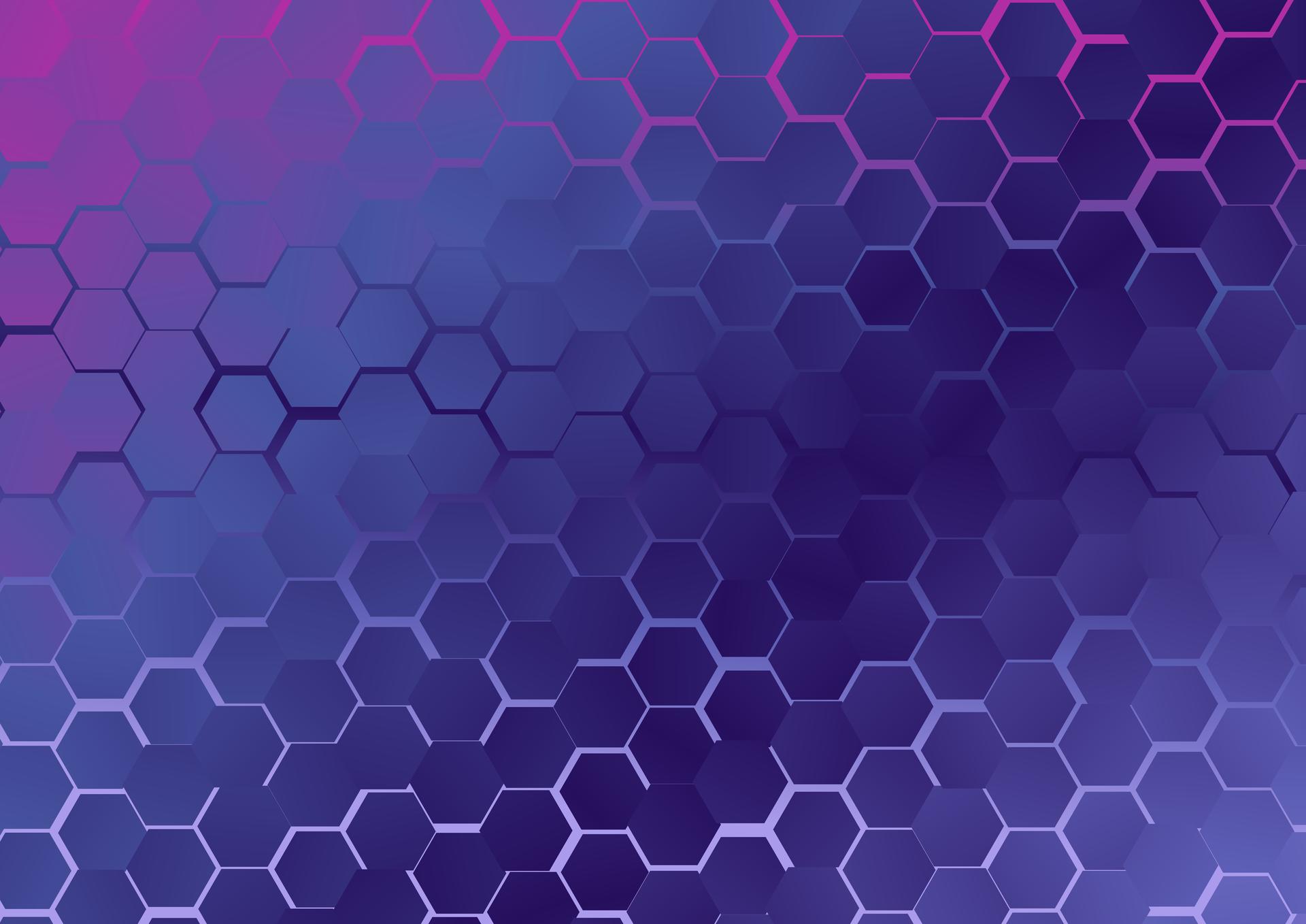 Pink and Blue Gradient Hexagon Shape Background Illustration