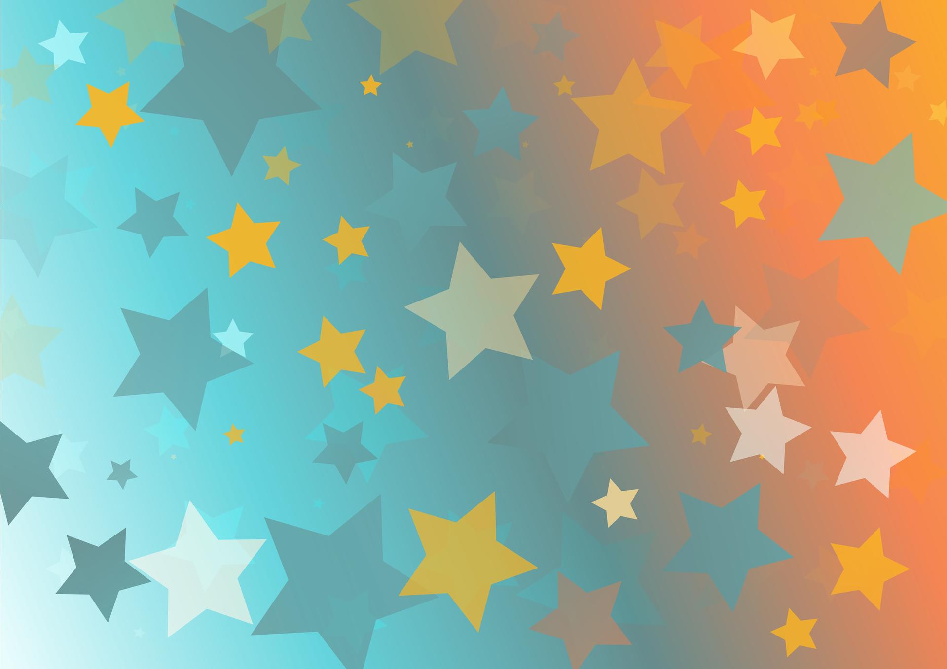 Blue and Orange Star Background Vector