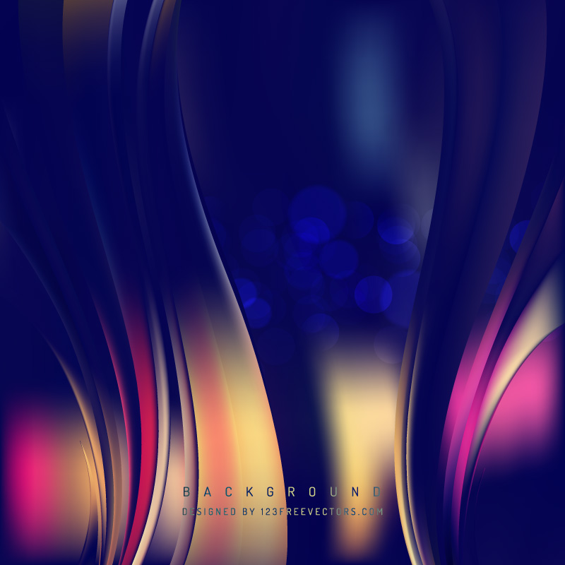 Abstract Navy Blue Wavy Background