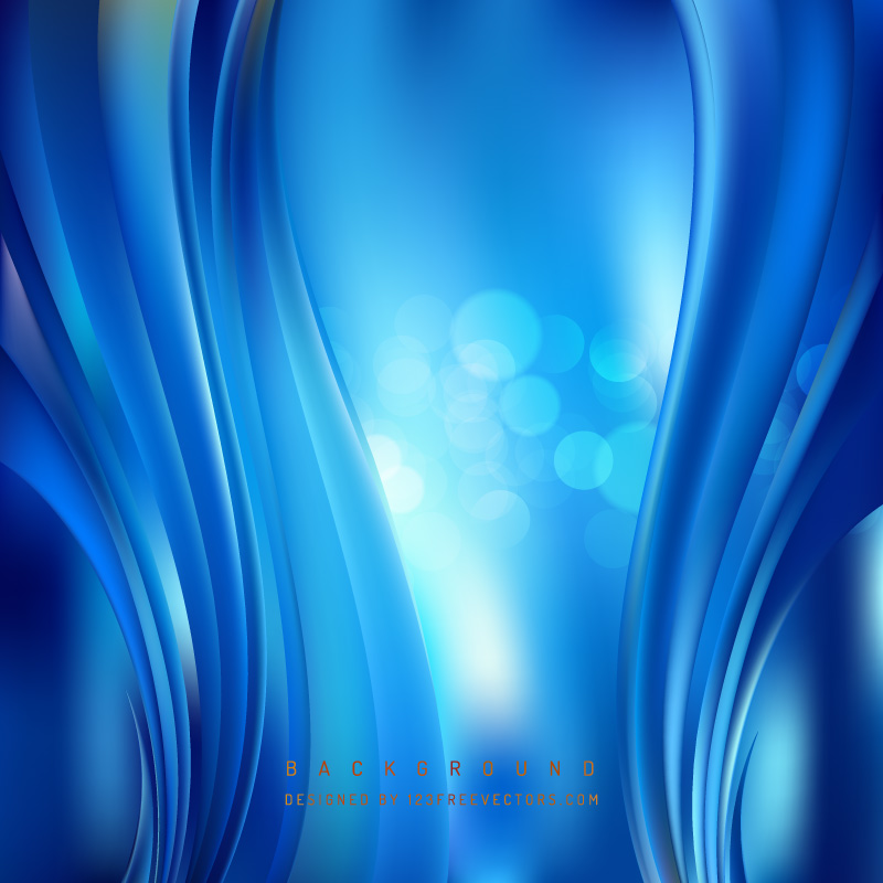 Abstract Blue Wave Design Background