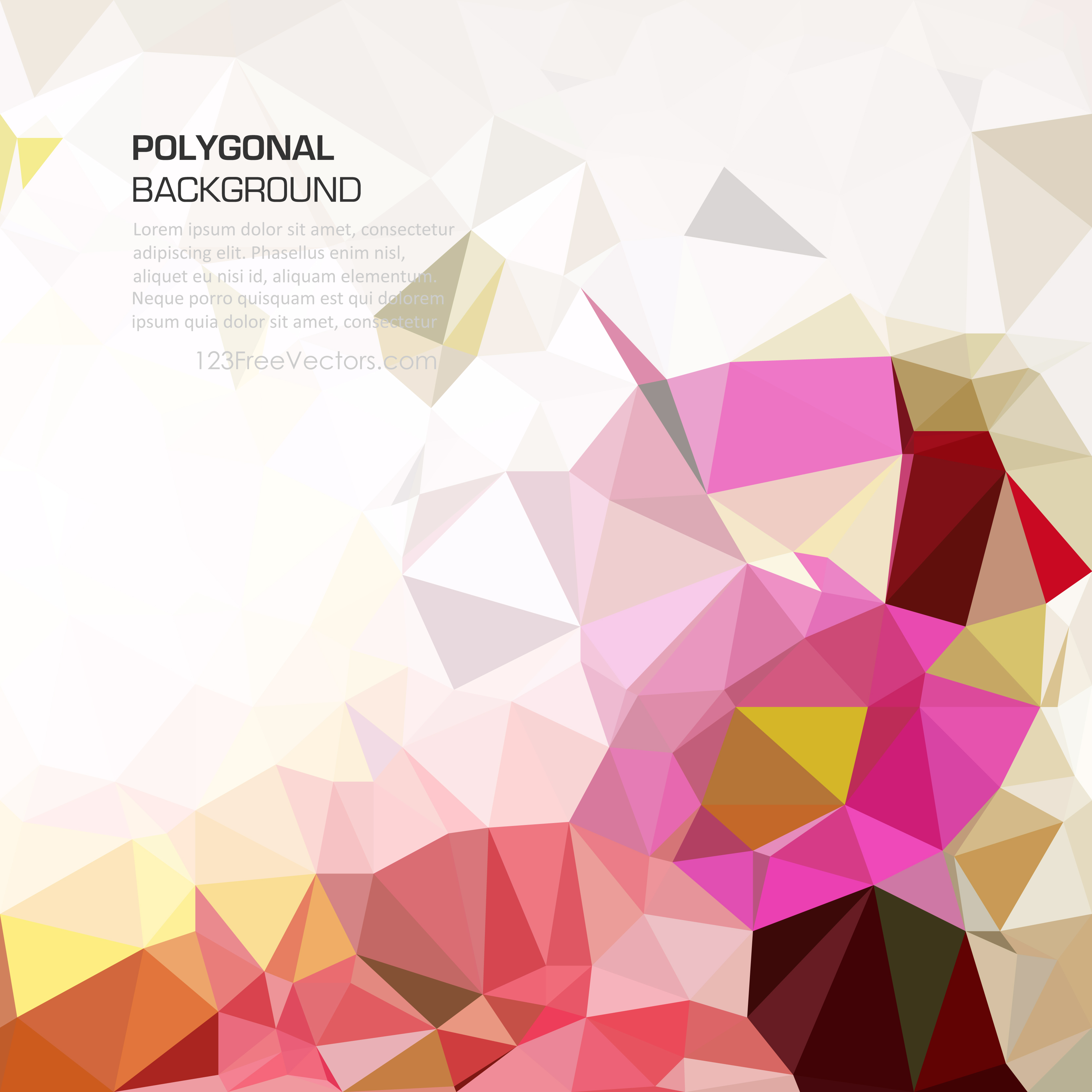 Geometric Polygon Colorful Background Clip Art