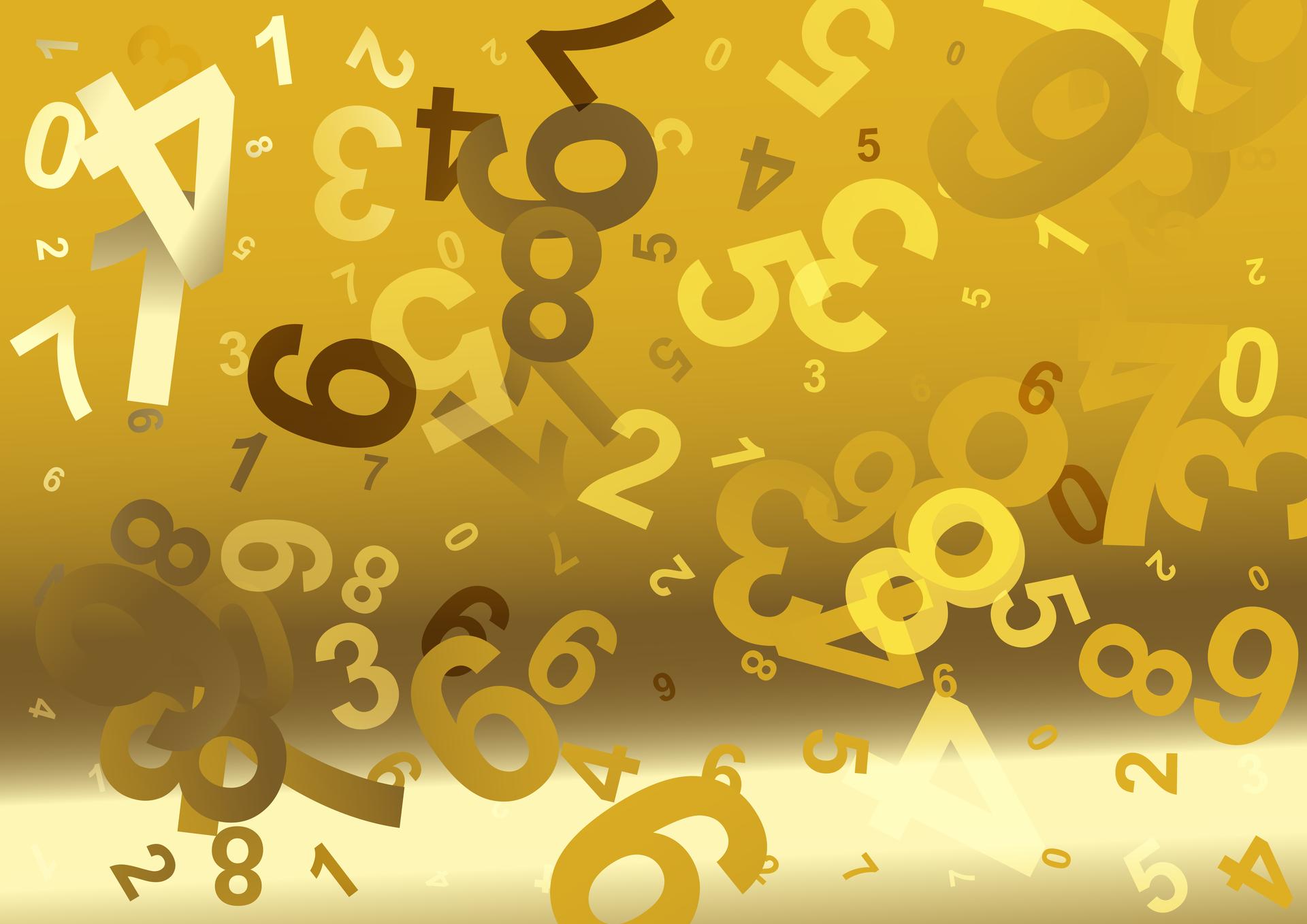 Golden Numbers Background