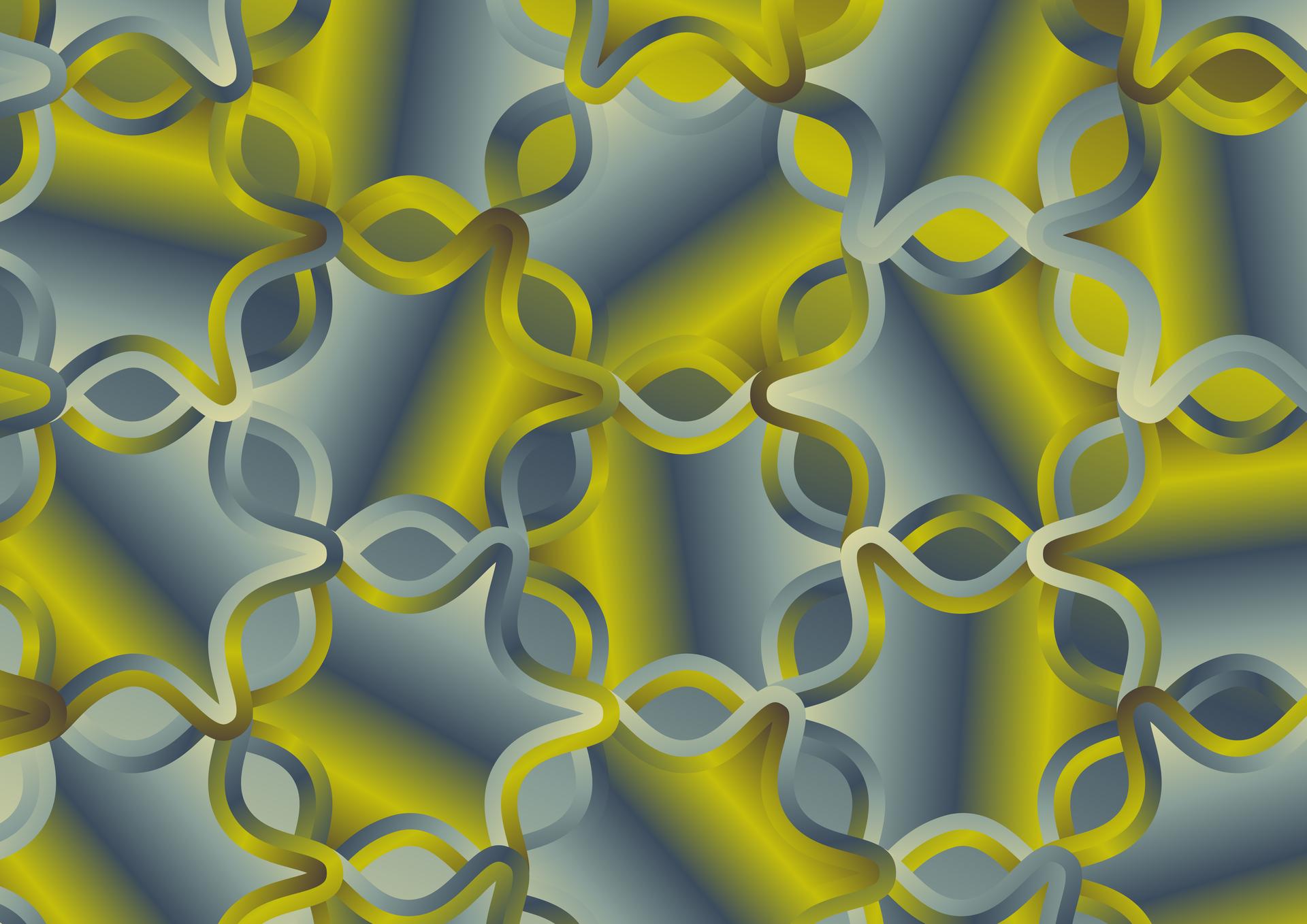 Abstract Yellow Grey and Blue Gradient Ornament Pattern Background Vector