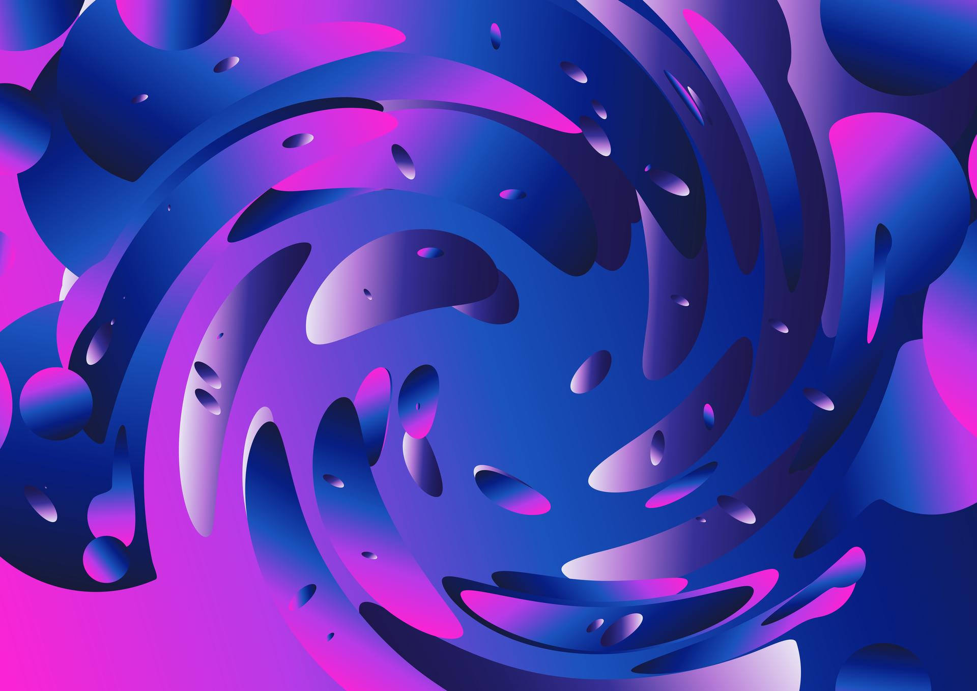 Abstract Pink and Blue Liquid Color Fluid Gradient Background Vector Art