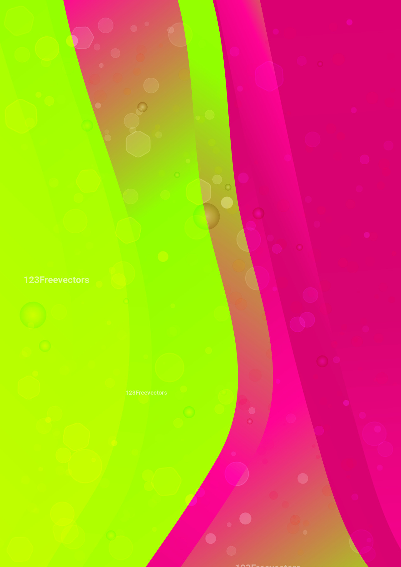 Abstract Fluid Pink And Green Gradient Vertical Wavy Background Design