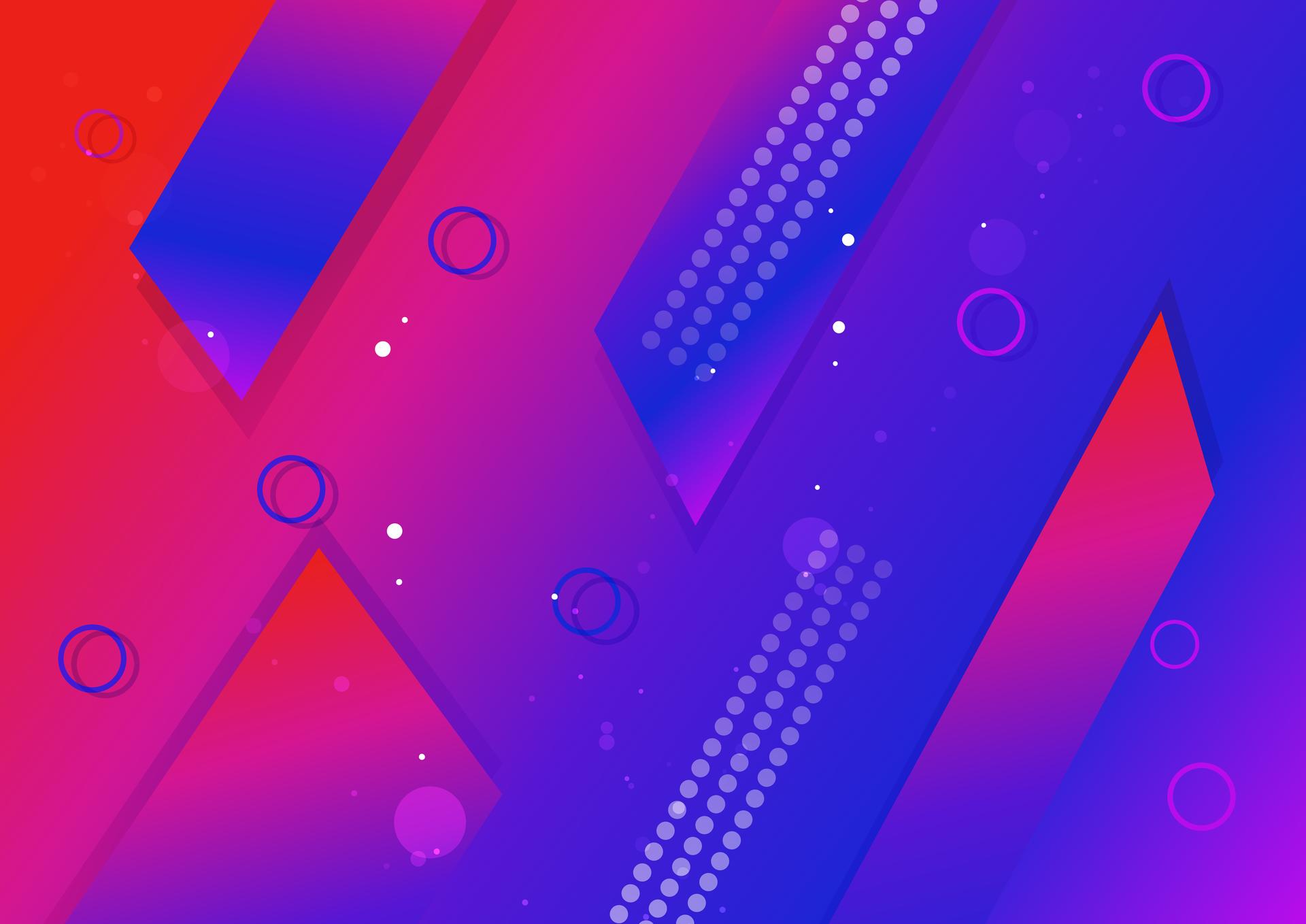 Pink Red and Blue Fluid Gradient Geometric Background