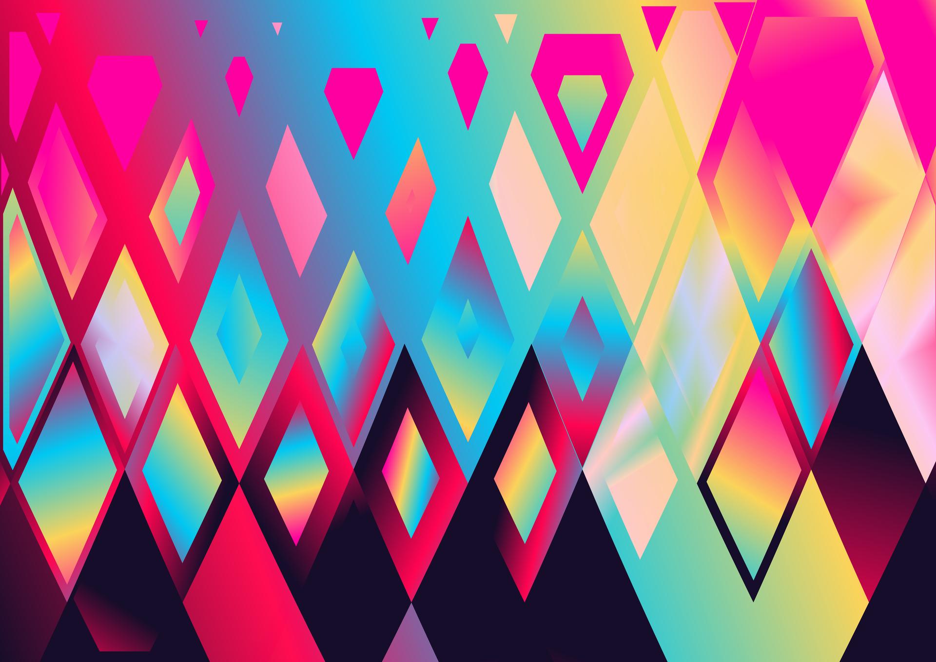 Geometric Diamond Gradient Background