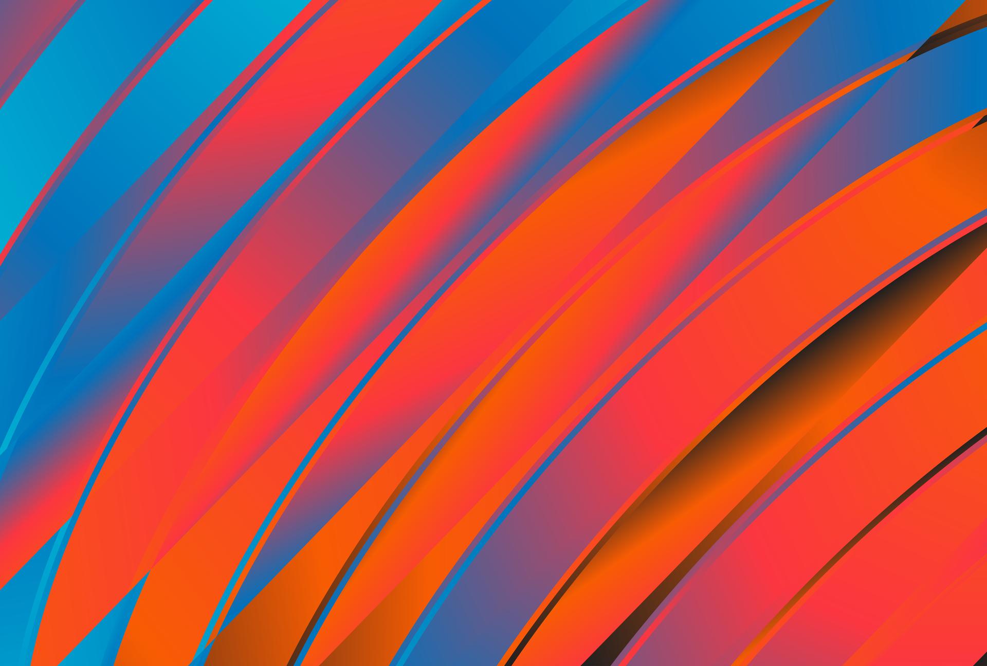 Abstract Red Orange and Blue Background Vector Illustration