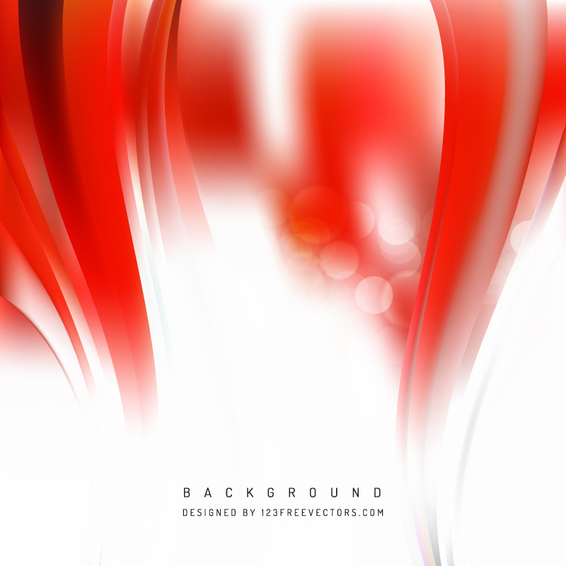 Red White Wave Design Background