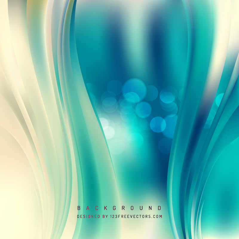 Turquoise Beige Wave Background Template