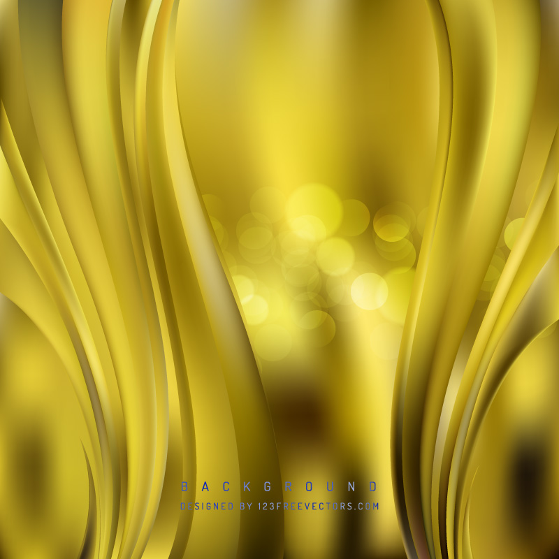 Abstract Yellow Wave Background