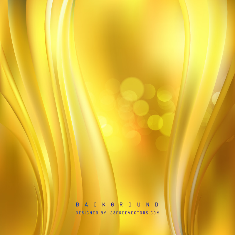 Yellow Wave Design Background