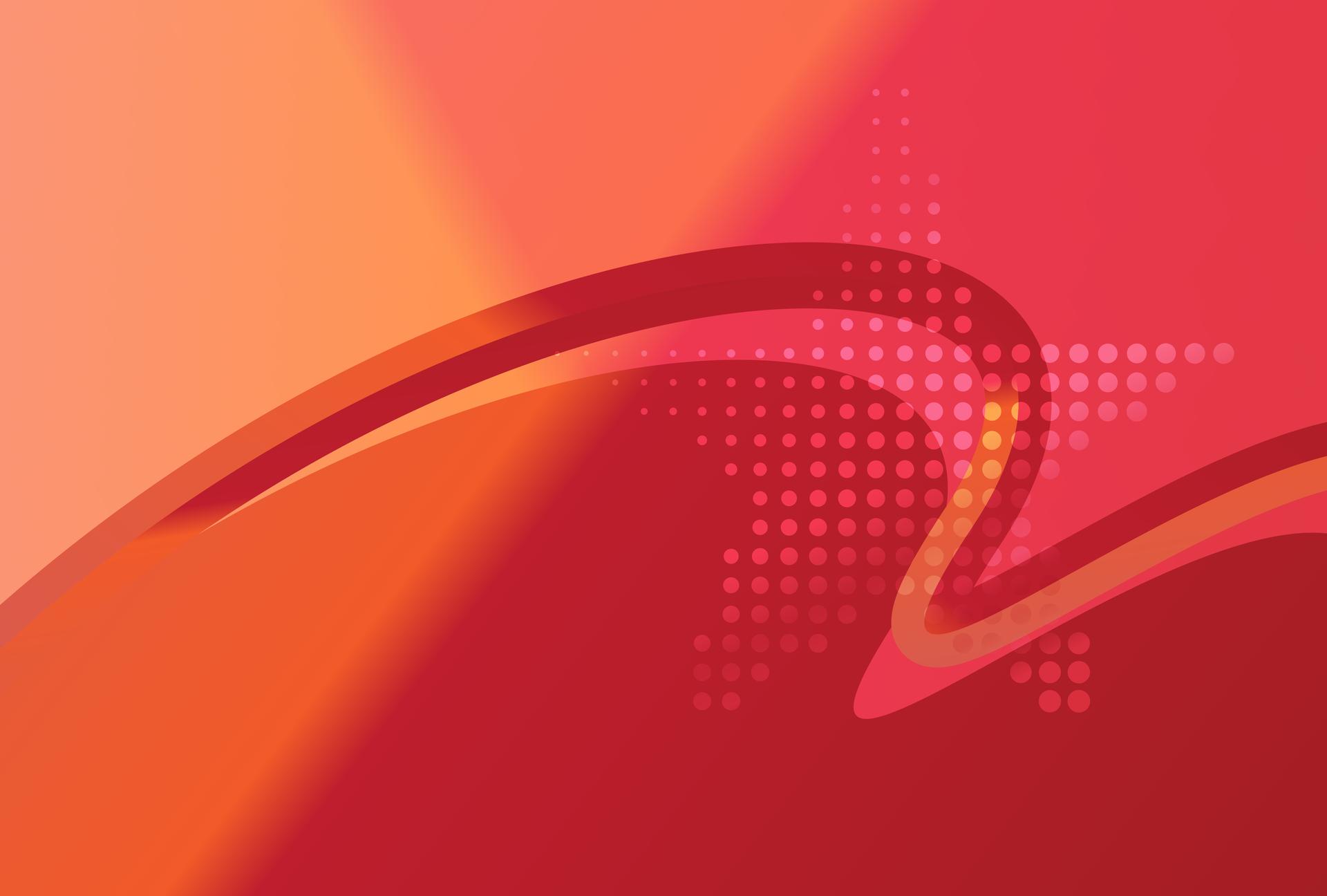 Red and Orange Gradient Wavy Background