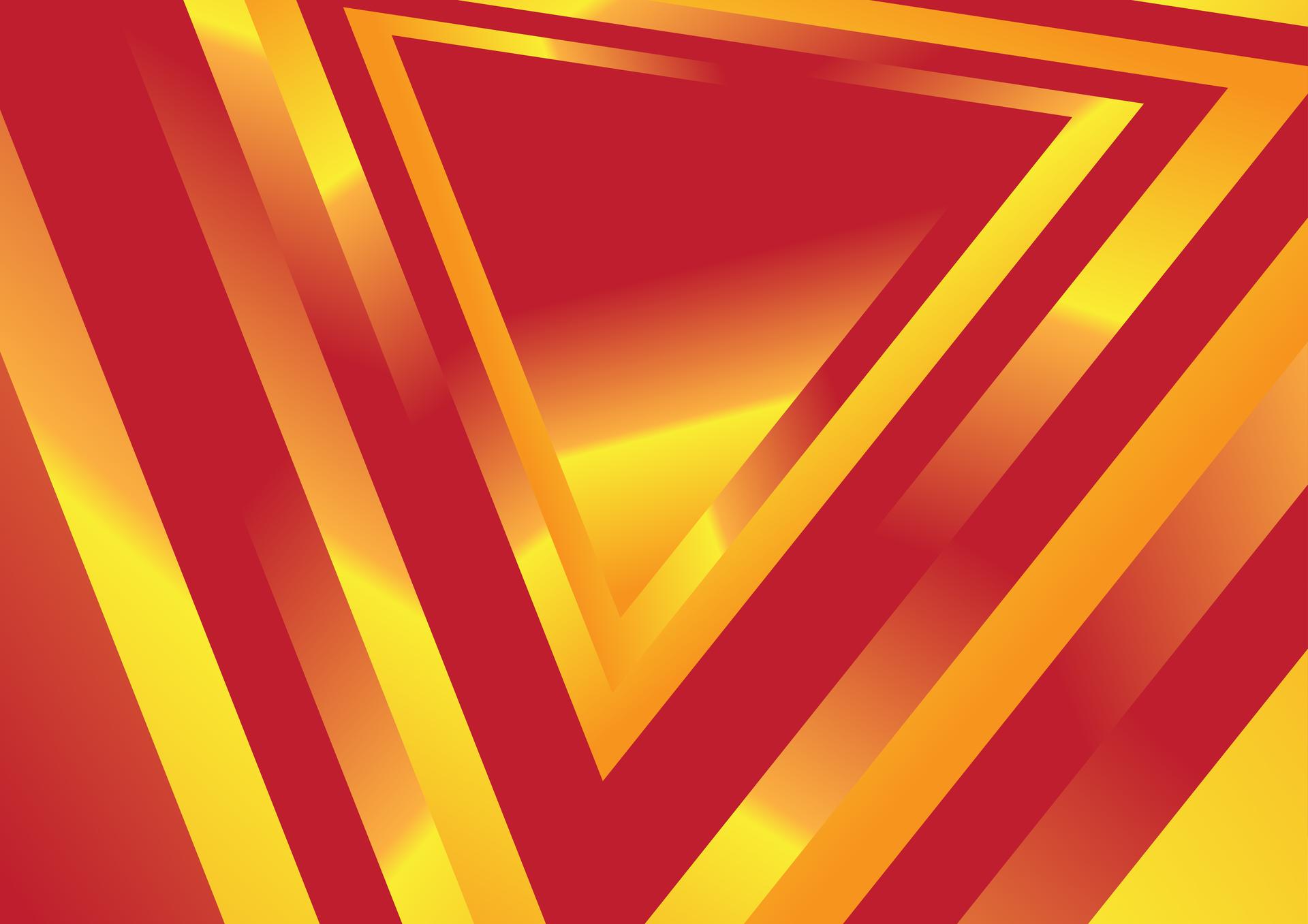 Abstract Geometric Design in Red and Yellow