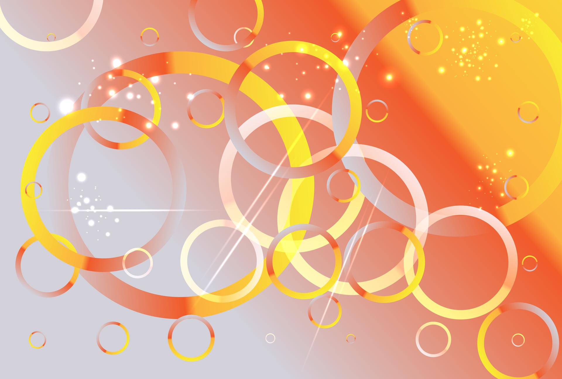Abstract Orange Yellow and Grey Gradient Overlapping Circles Background