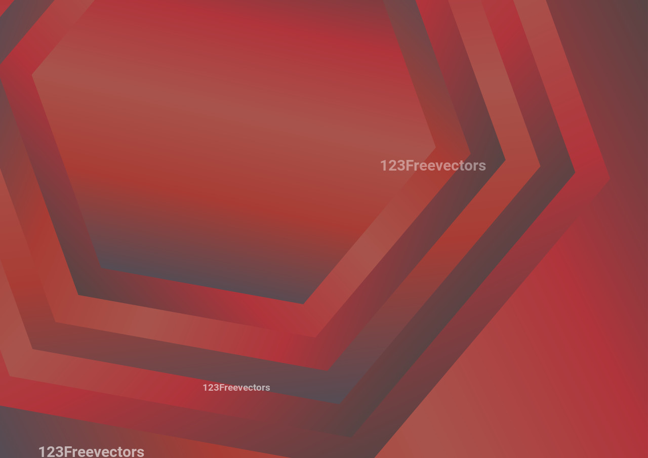 Abstract Red and Grey Gradient Concentric Hexagon Shape Background Image