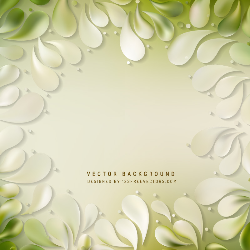 Abstract Beige Green Arc Drops Background
