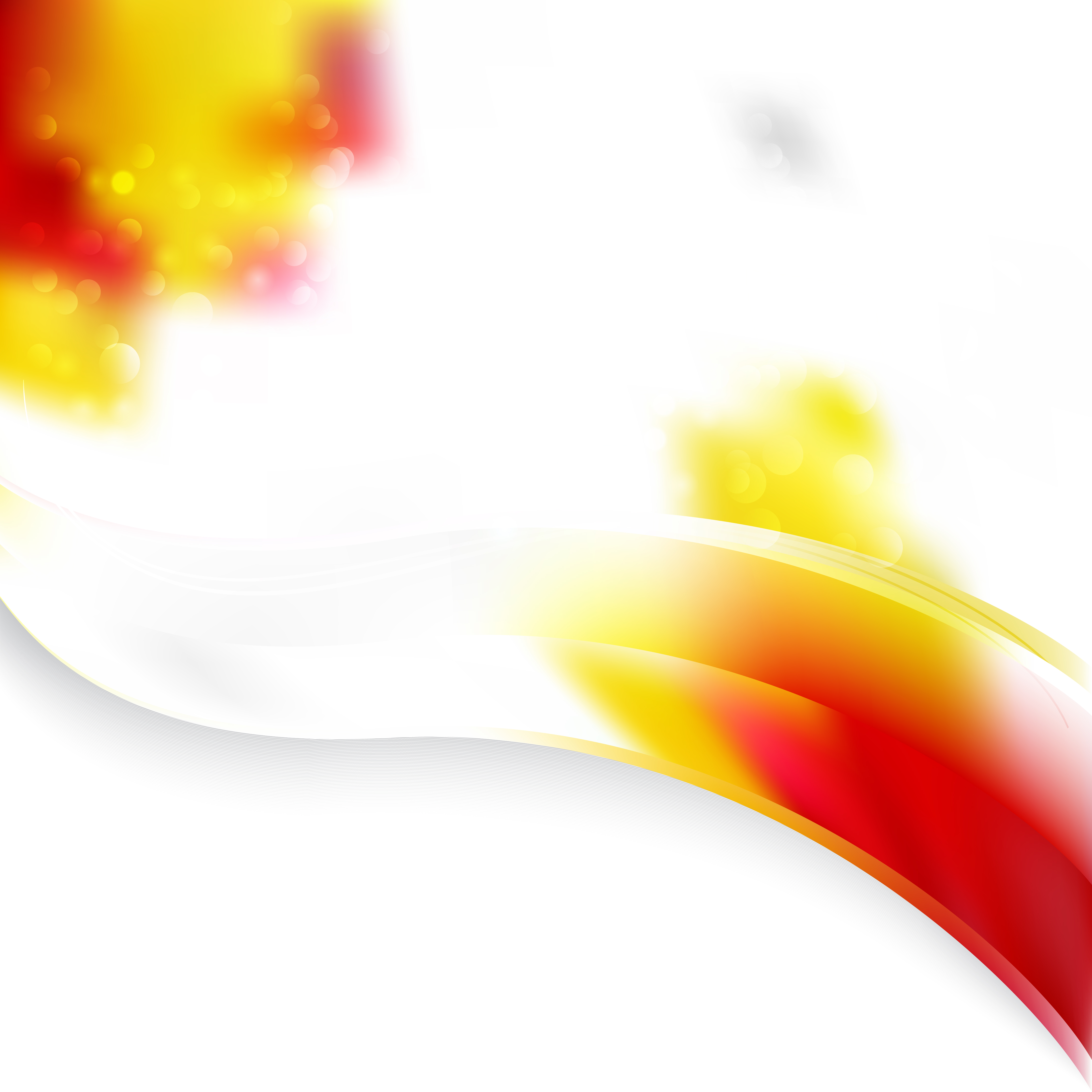 Free Red White and Yellow Wave PPT Background Vector Image