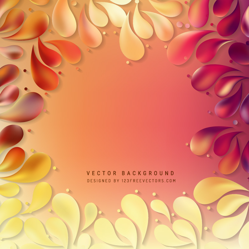 Yellow Orange Arc Drops Background