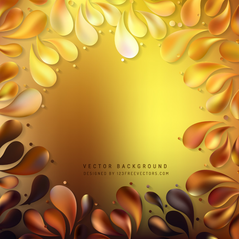 Yellow Orange Arc-Drop Background Design