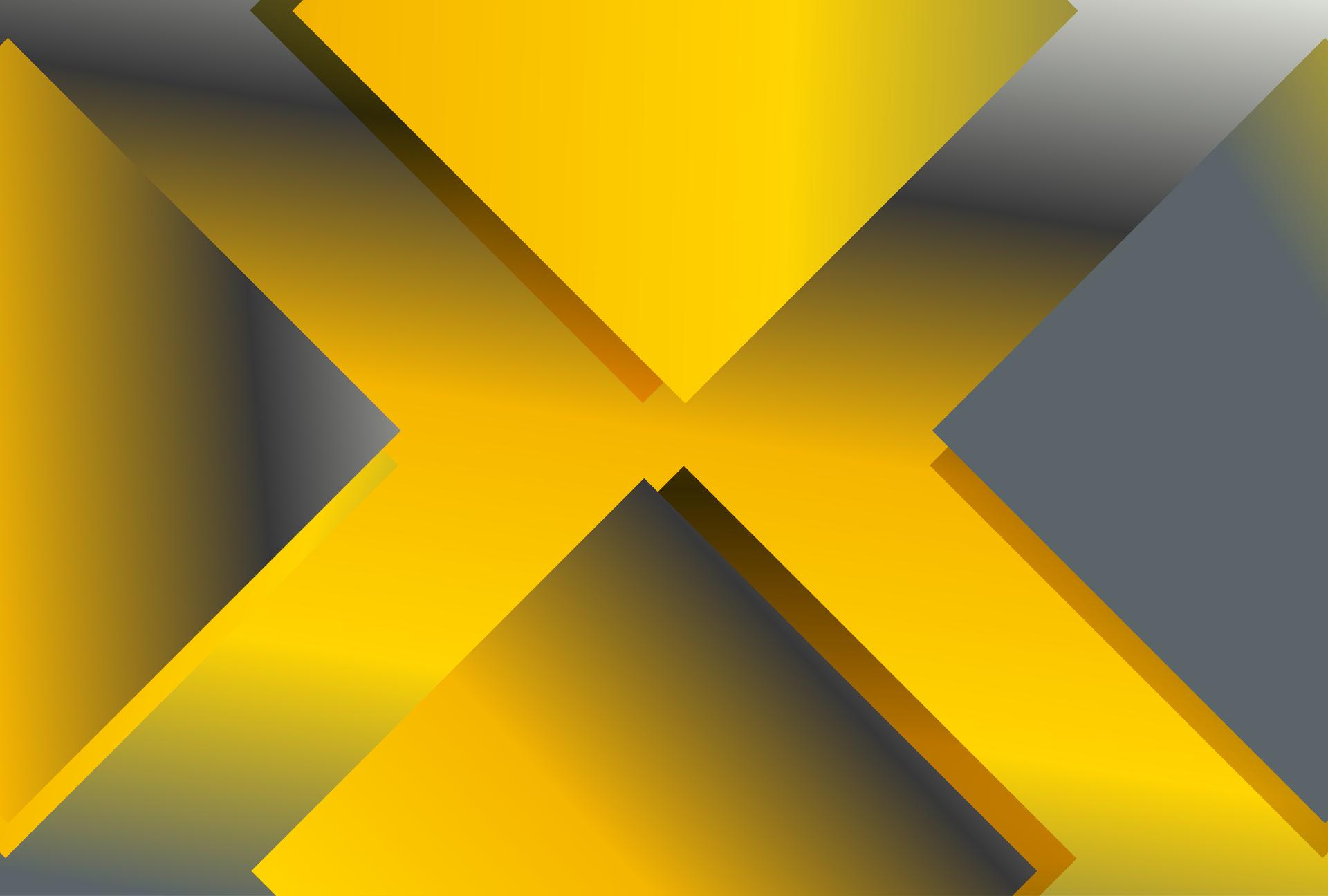 Grey and Yellow Gradient Triangle Arrow Background Graphic