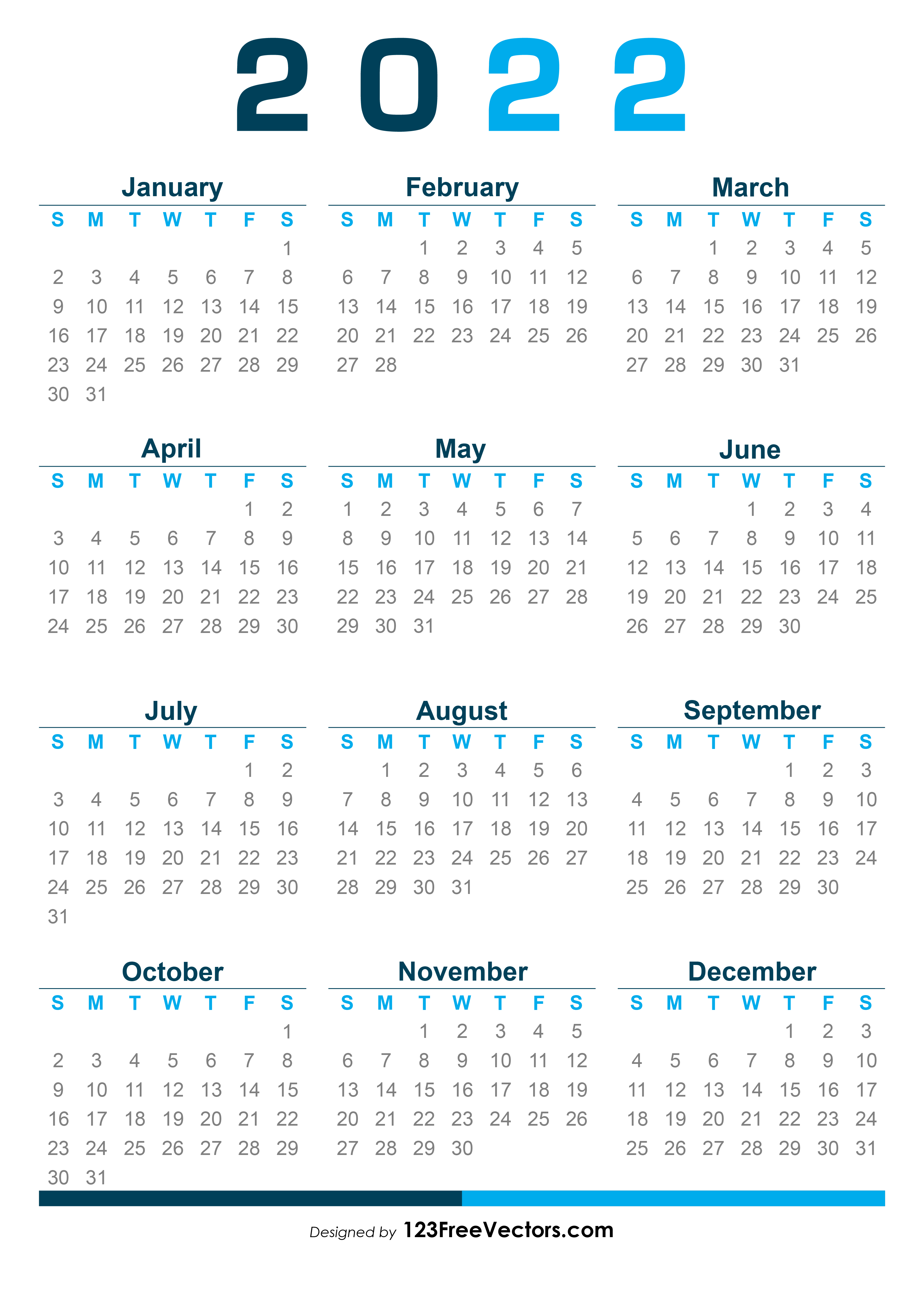 Free Download Calendar 2022