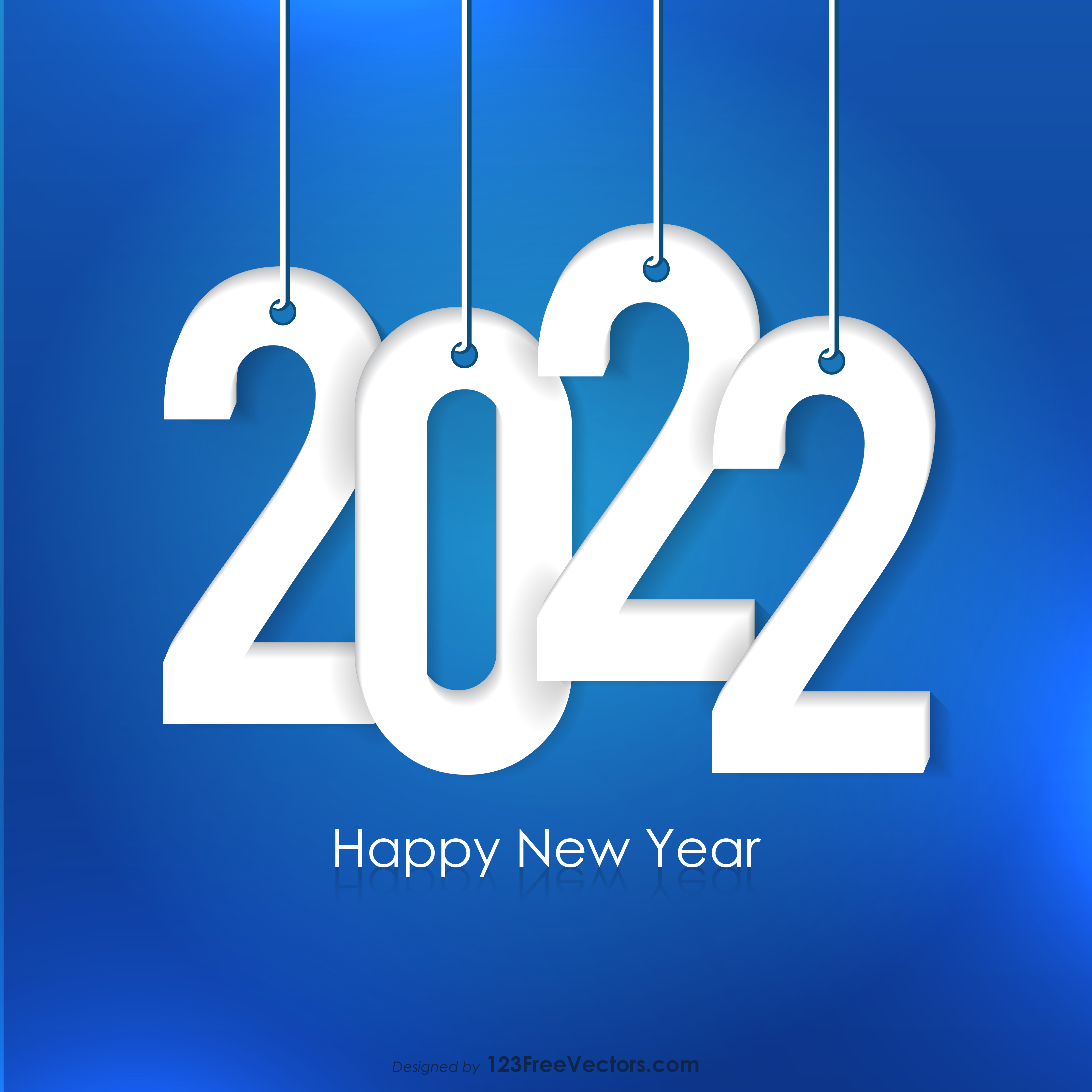 Free Blue New Year Background 2022 Image
