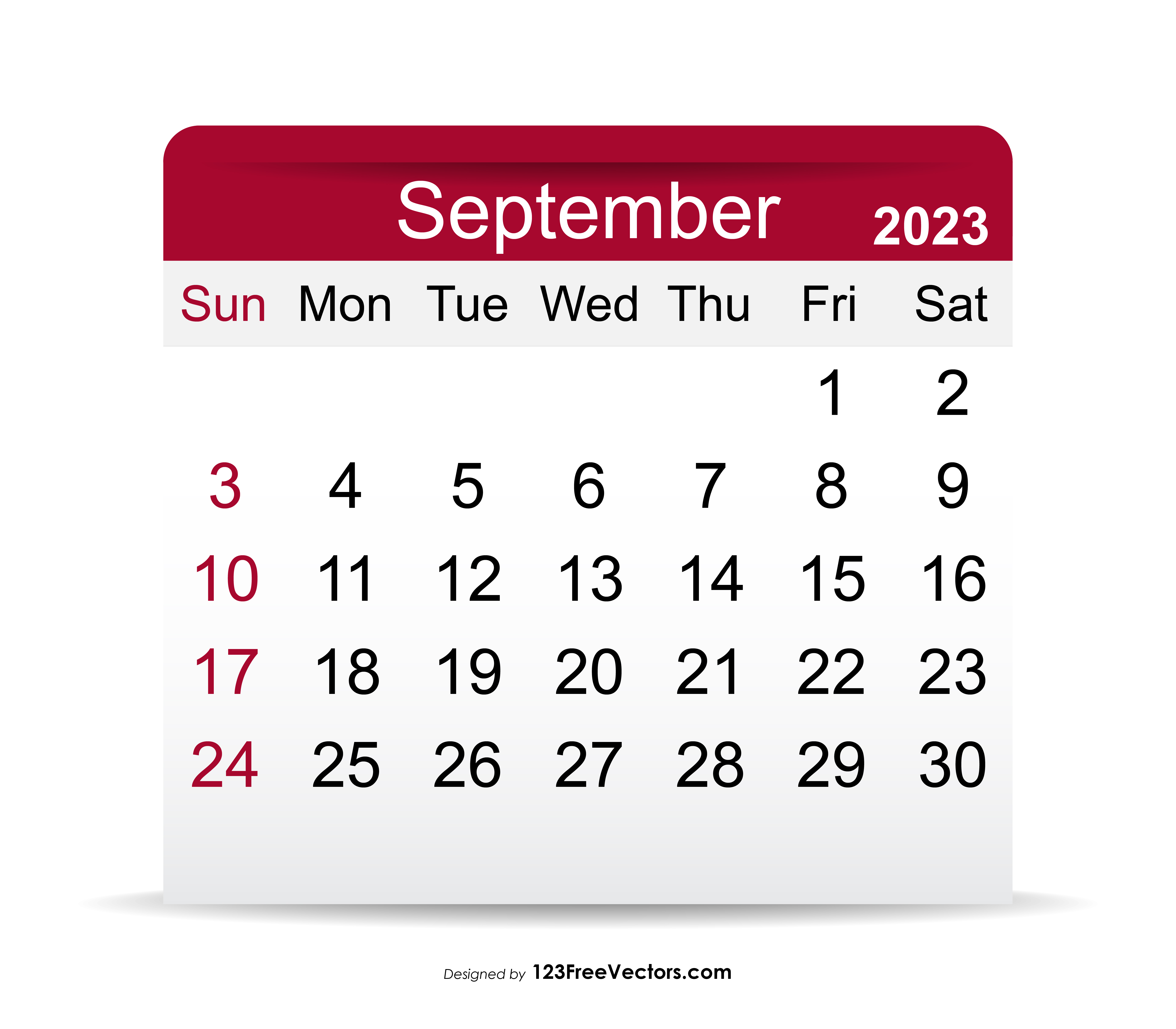 Free 2023 September Calendar