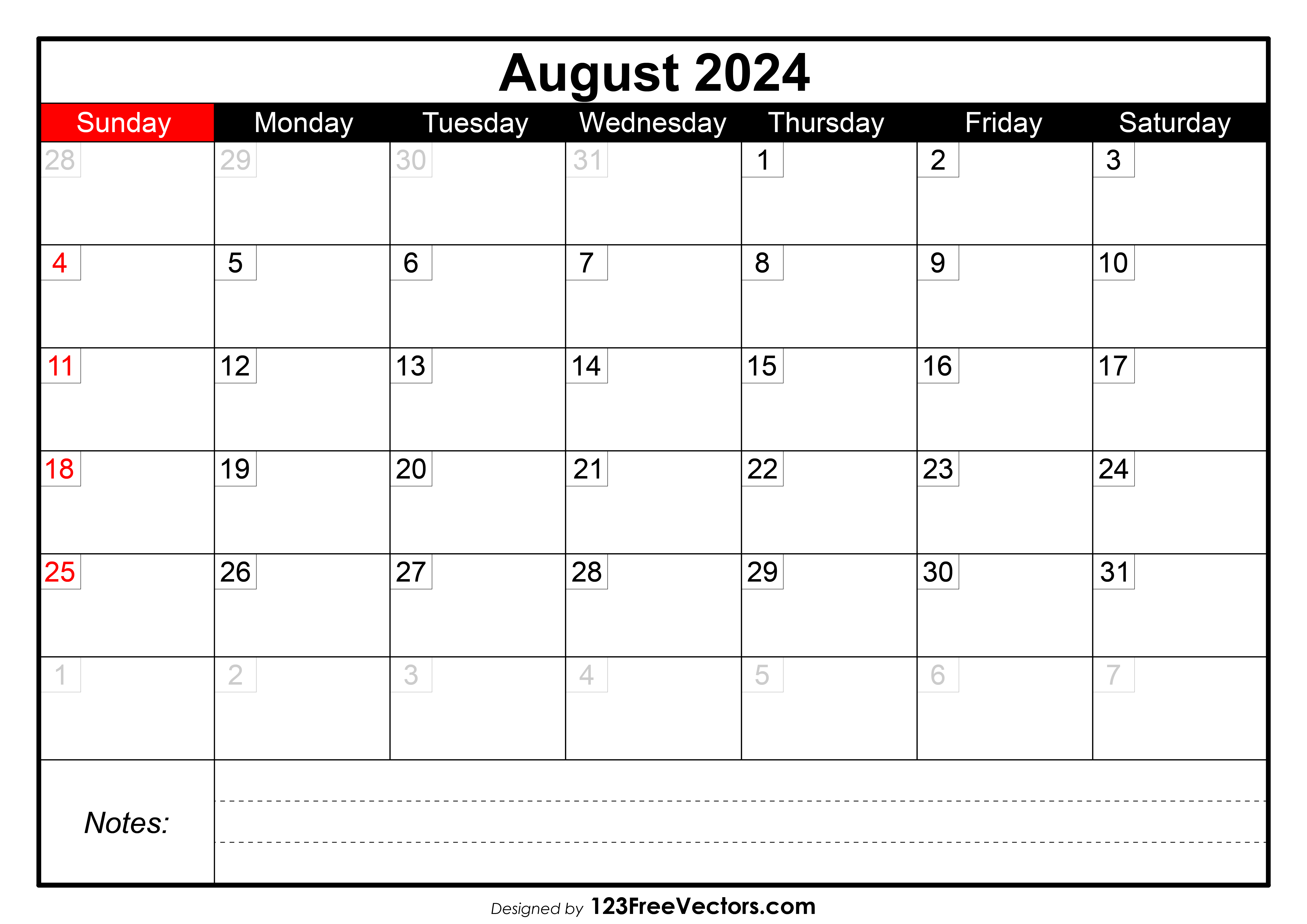 50+ August Calendar | Free Vectors, Photos, Artwork Images | 123Freevectors