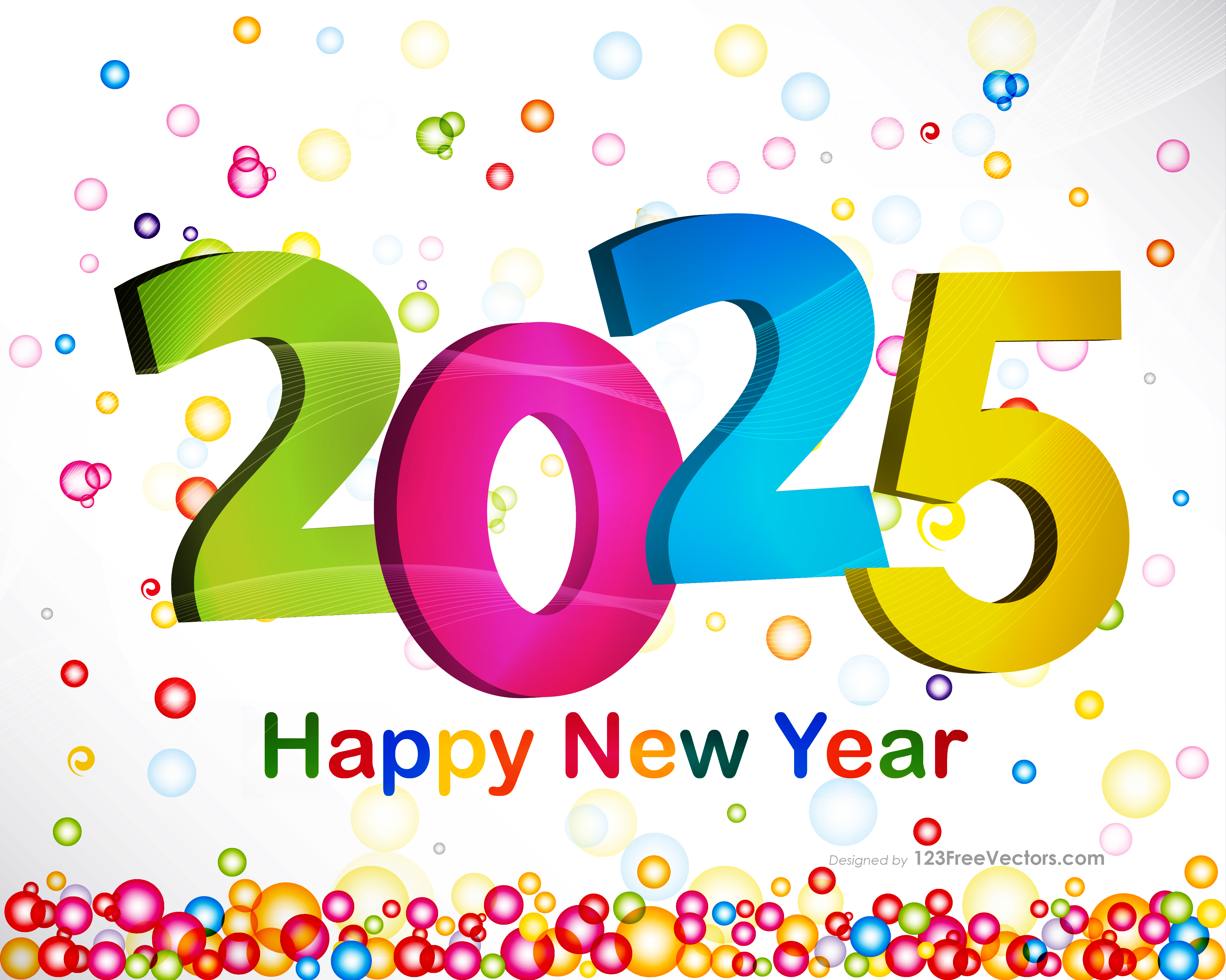 Free Download New Year Card Design 2025