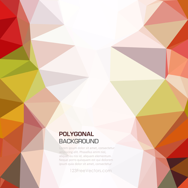 Abstract Colorful Low Poly Background