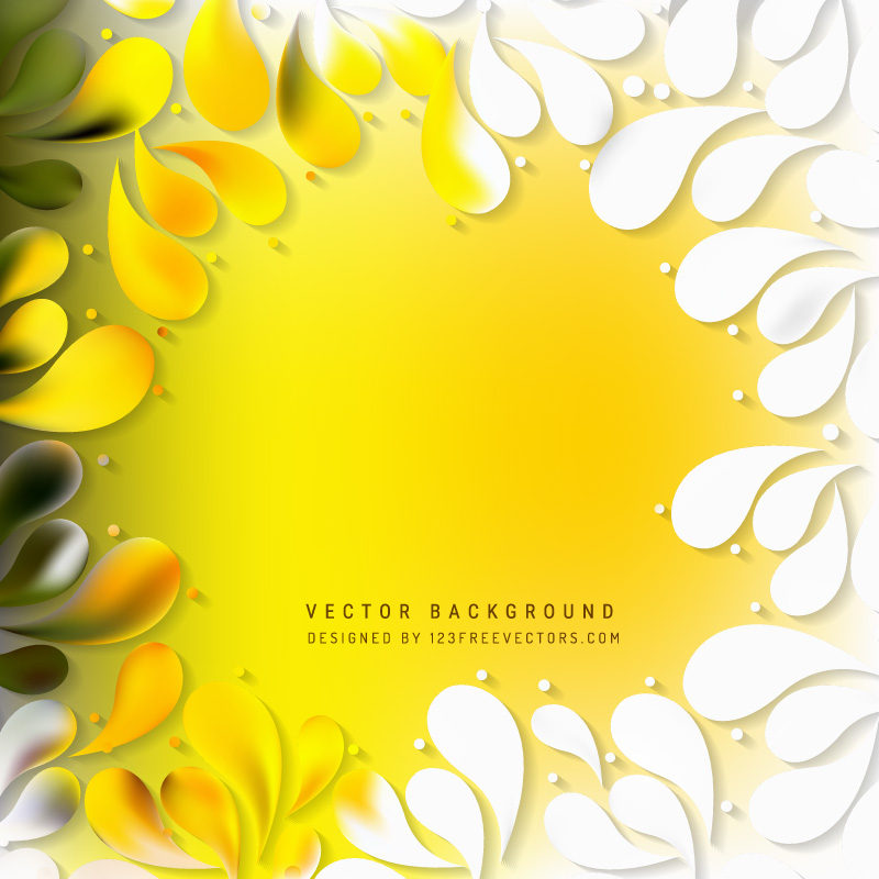 Yellow Arc Drops Background Template