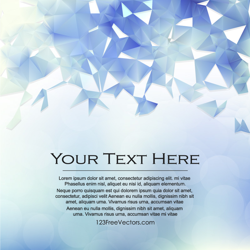 Light Blue Triangle Polygonal Background Design
