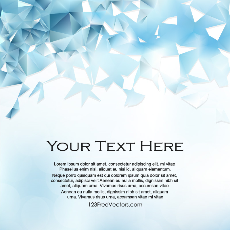 Abstract Light Blue Geometric Polygon Background