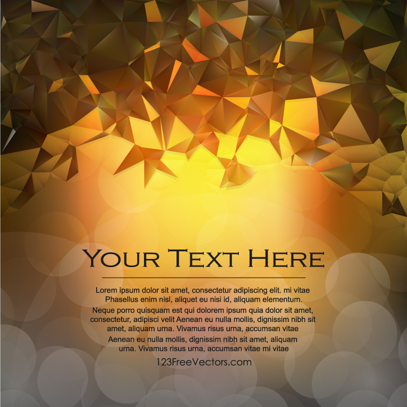 Abstract Dark Orange Polygonal Triangular Background Design