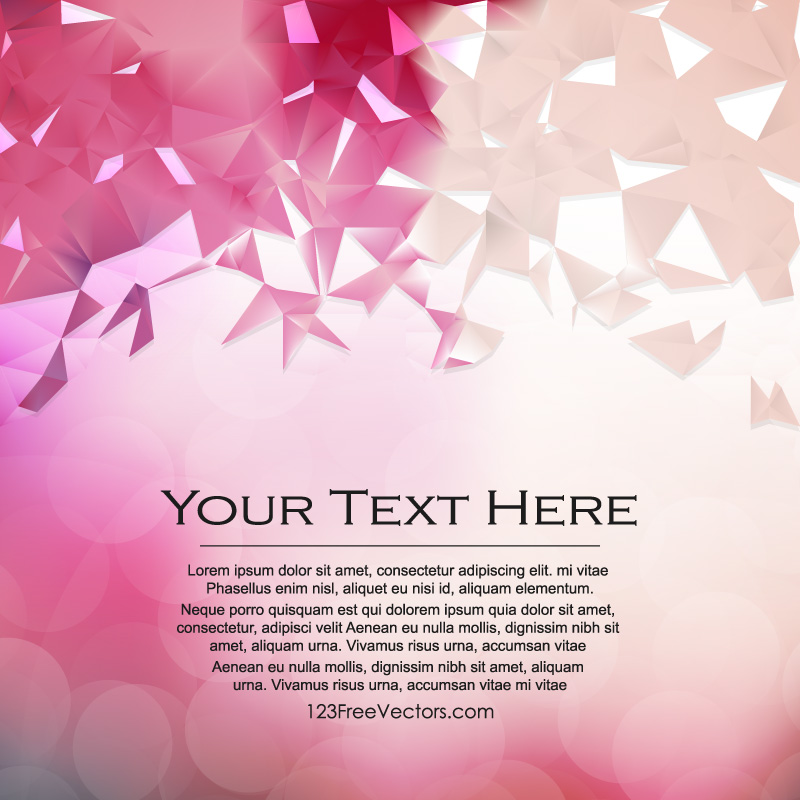 Abstract Pink Beige Triangle Polygonal Background